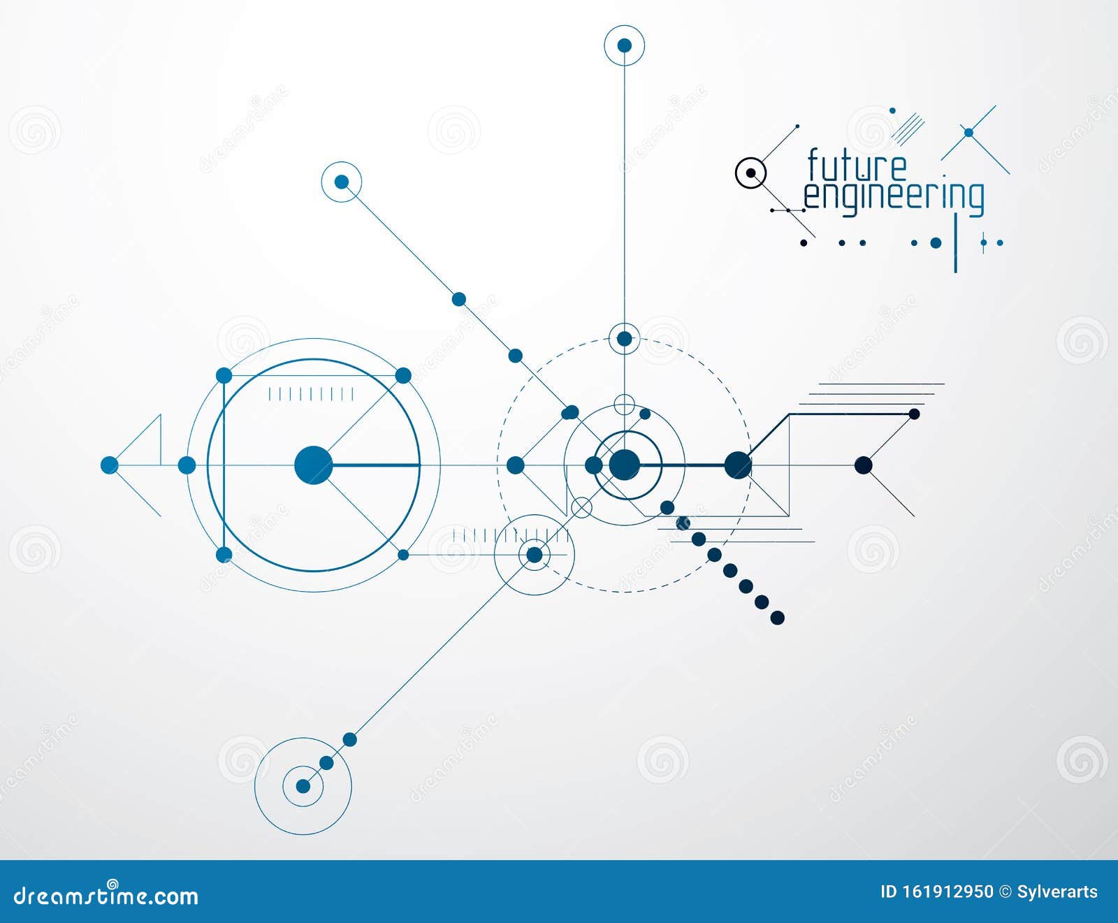 Futuristic Abstract Vector Technology Background. Mechanical ...
