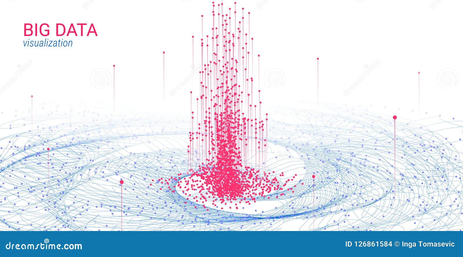 Futuristic Abstraction. Big Data Visualization. Stock Vector ...