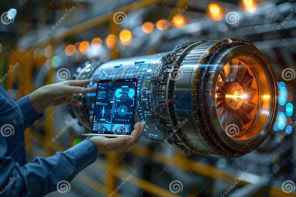 Futuristic Aerospace Technology Design with Advanced Digital Interfaces ...