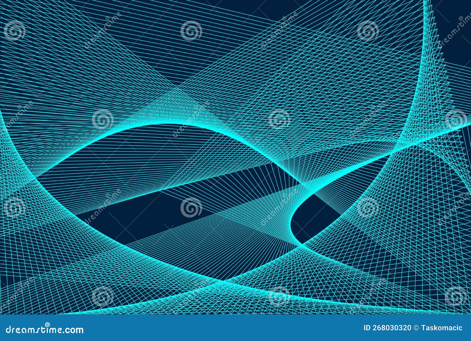 Futuristic AI Background with Net of Cyan Lines on Dark Blue Background ...
