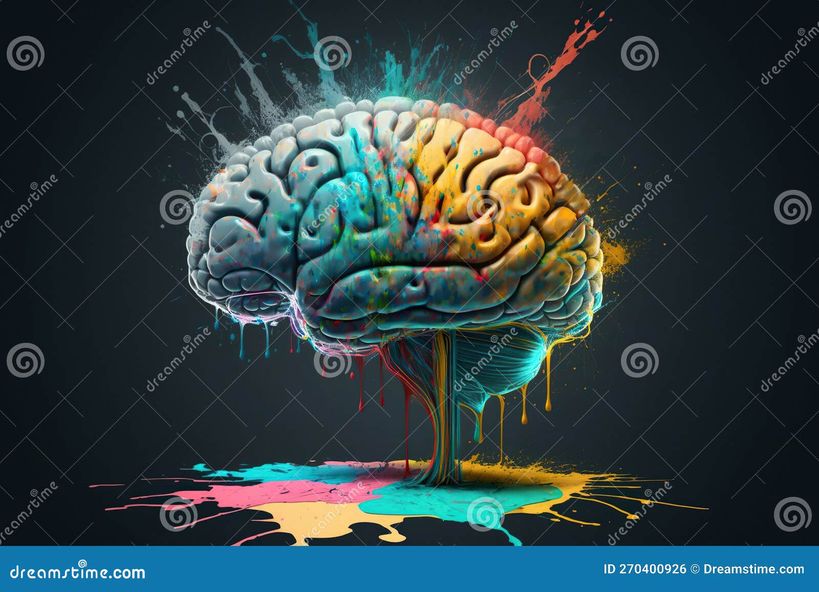 Ai Brain with Neural Connections Studying To Draw, Created with ...