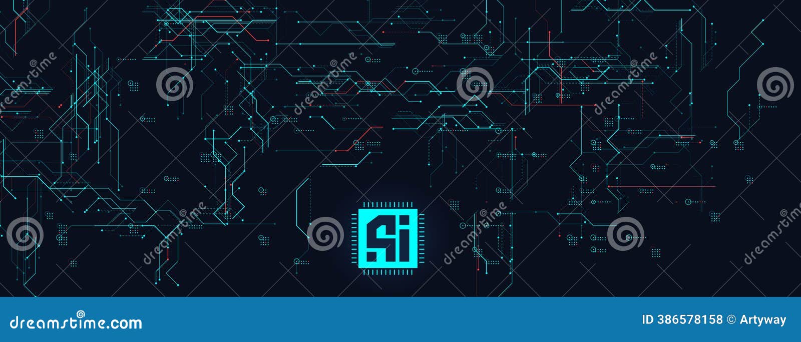 Cyberpunk Circuit Board Background Design Template. Abstract Technology ...