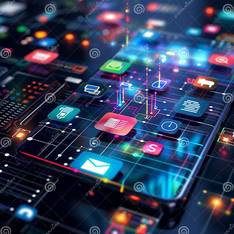 Futuristic AI-Driven Smartphone Apps: Designing the Next Generation of Mobile Innovation Stock ...