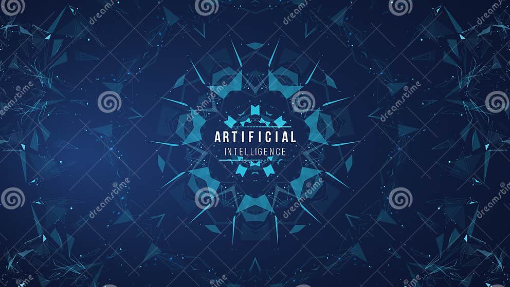 Futuristic AI Geometric Pattern Stock Vector - Illustration of ...