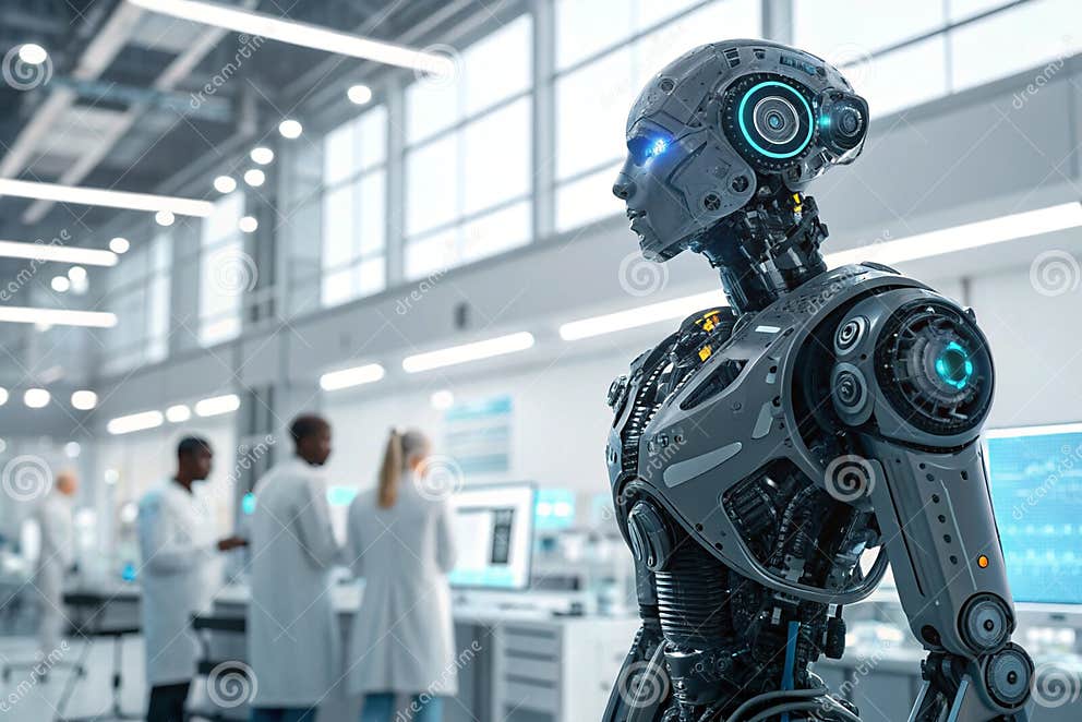 Futuristic AI Robot: Development of Artificial Intelligence and Machine Learning Stock ...