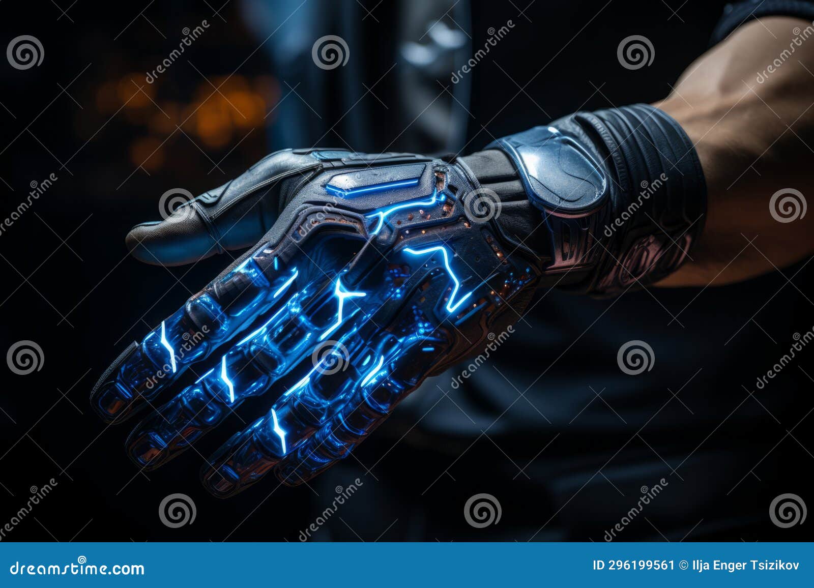 Futuristic AI. Robotic Hand, Humanoid Robot, Advancing Technology For ...