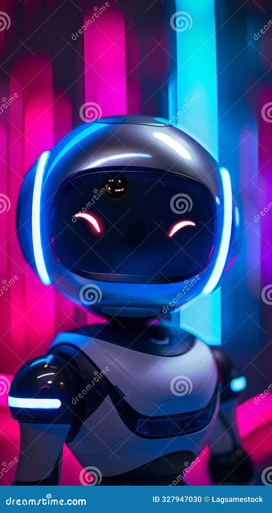 Futuristic AI Robots in Customer Service Roles within a Business ...