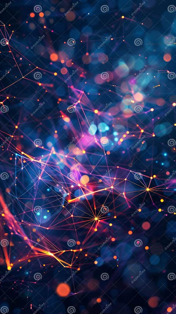 Futuristic AI Technology Background with Abstract Patterns, Neural ...