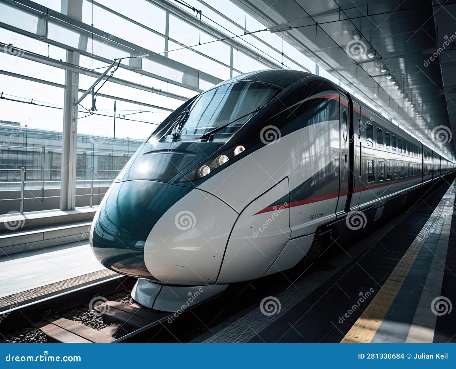 Futuristic AIpowered Highspeed Train Stock Illustration - Illustration ...
