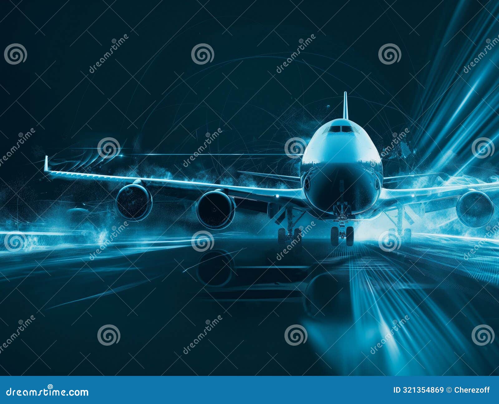 Futuristic Airplane in Motion Stock Image - Image of aerodynamics ...