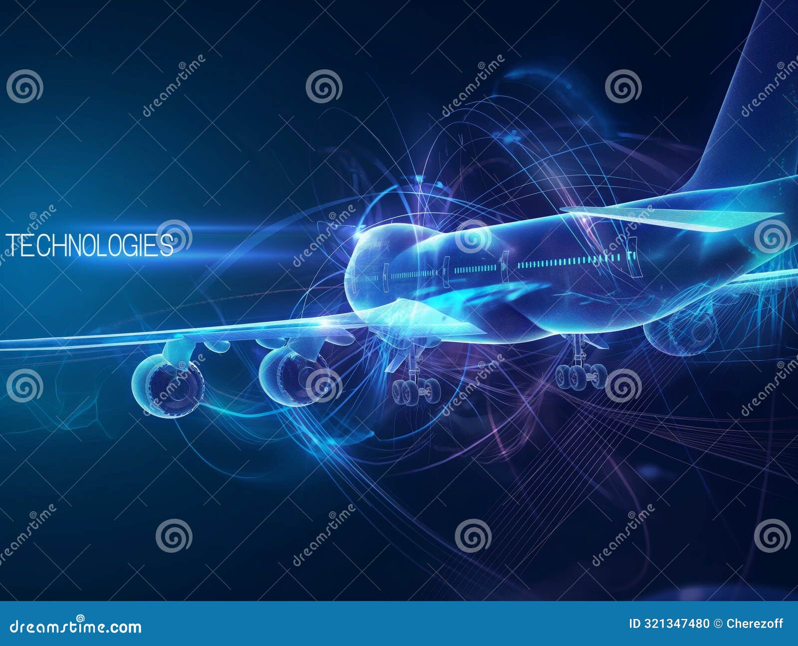 Futuristic Airplane Technology Concept Stock Photo - Image of design ...