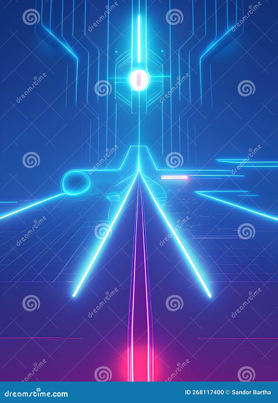Futuristic Alien Control Panel with Lighting. Stock Illustration ...