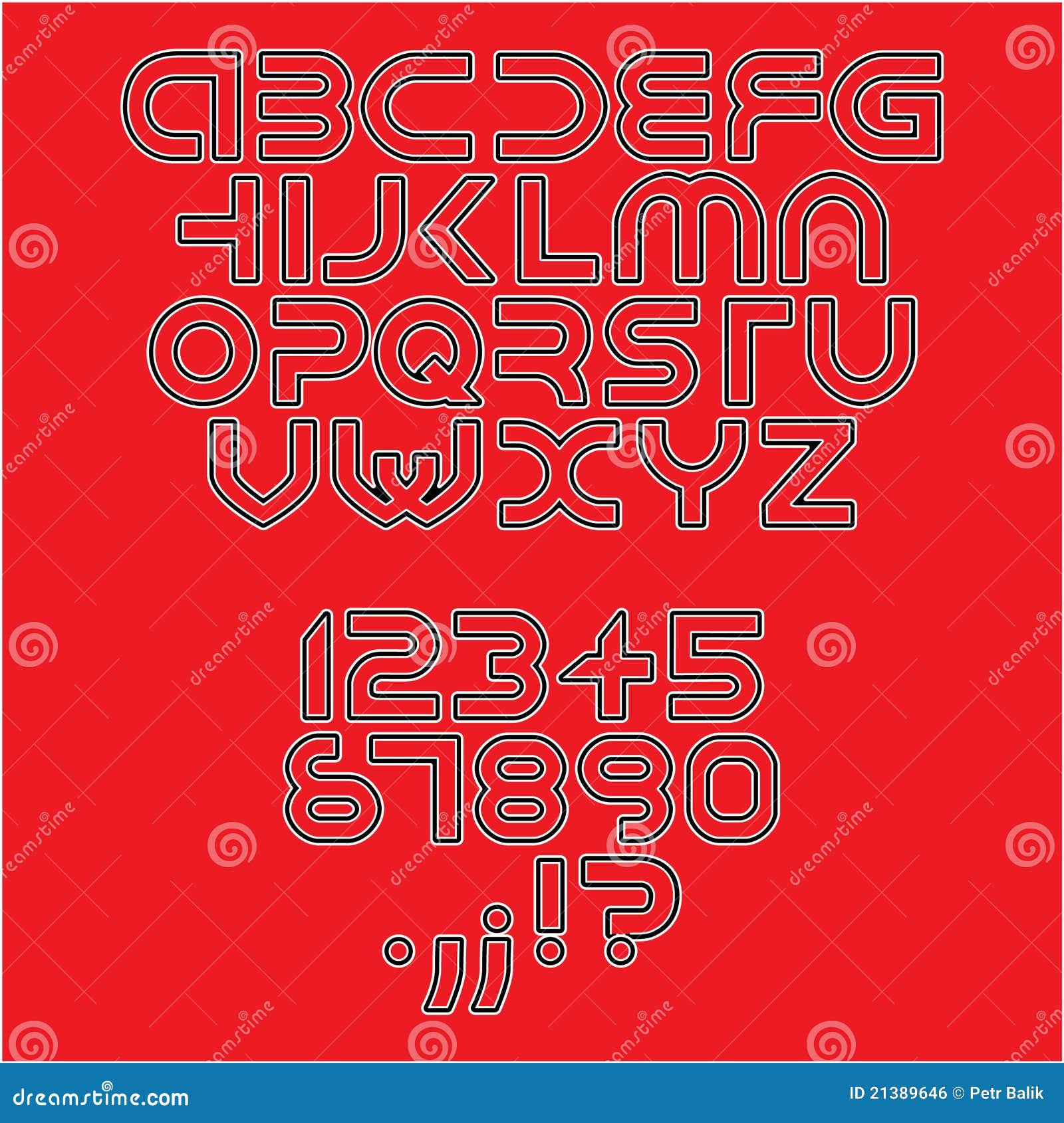 Futuristic alphabet stock illustration. Illustration of graphic - 21389646