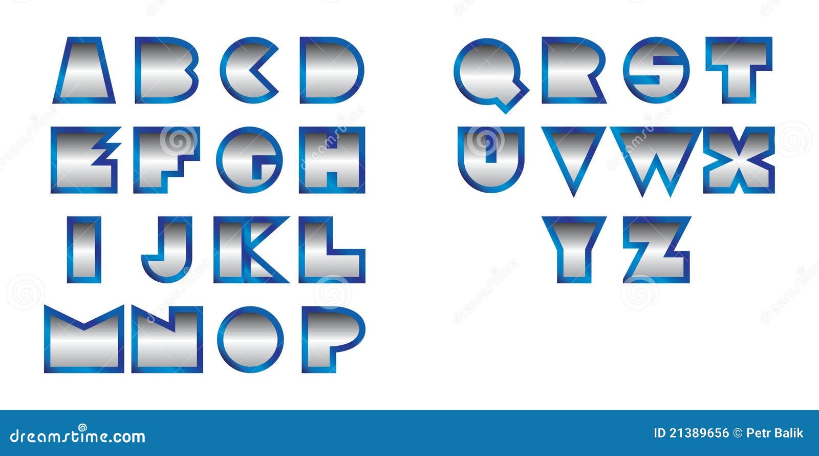 Futuristic alphabet stock illustration. Illustration of empty - 21389656