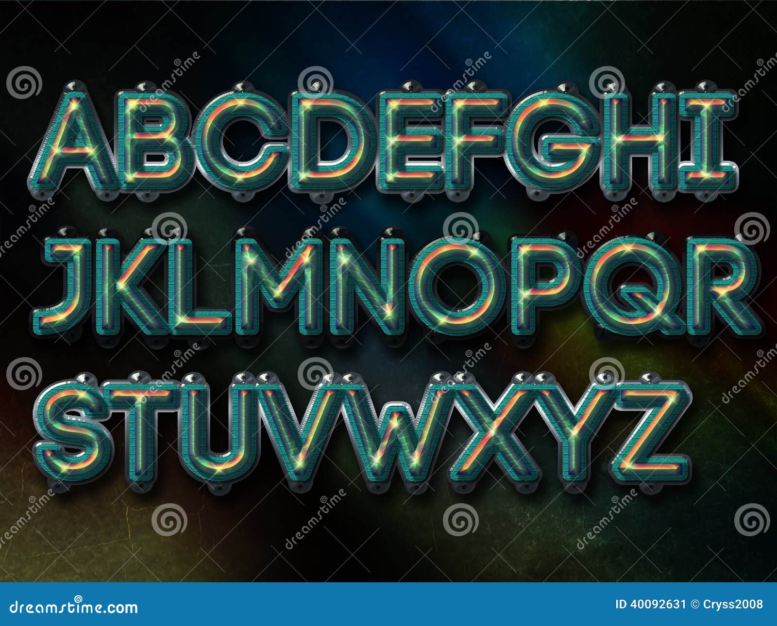Futuristic Alphabet Font. Thin ABC Letters And Numbers. Vector ...