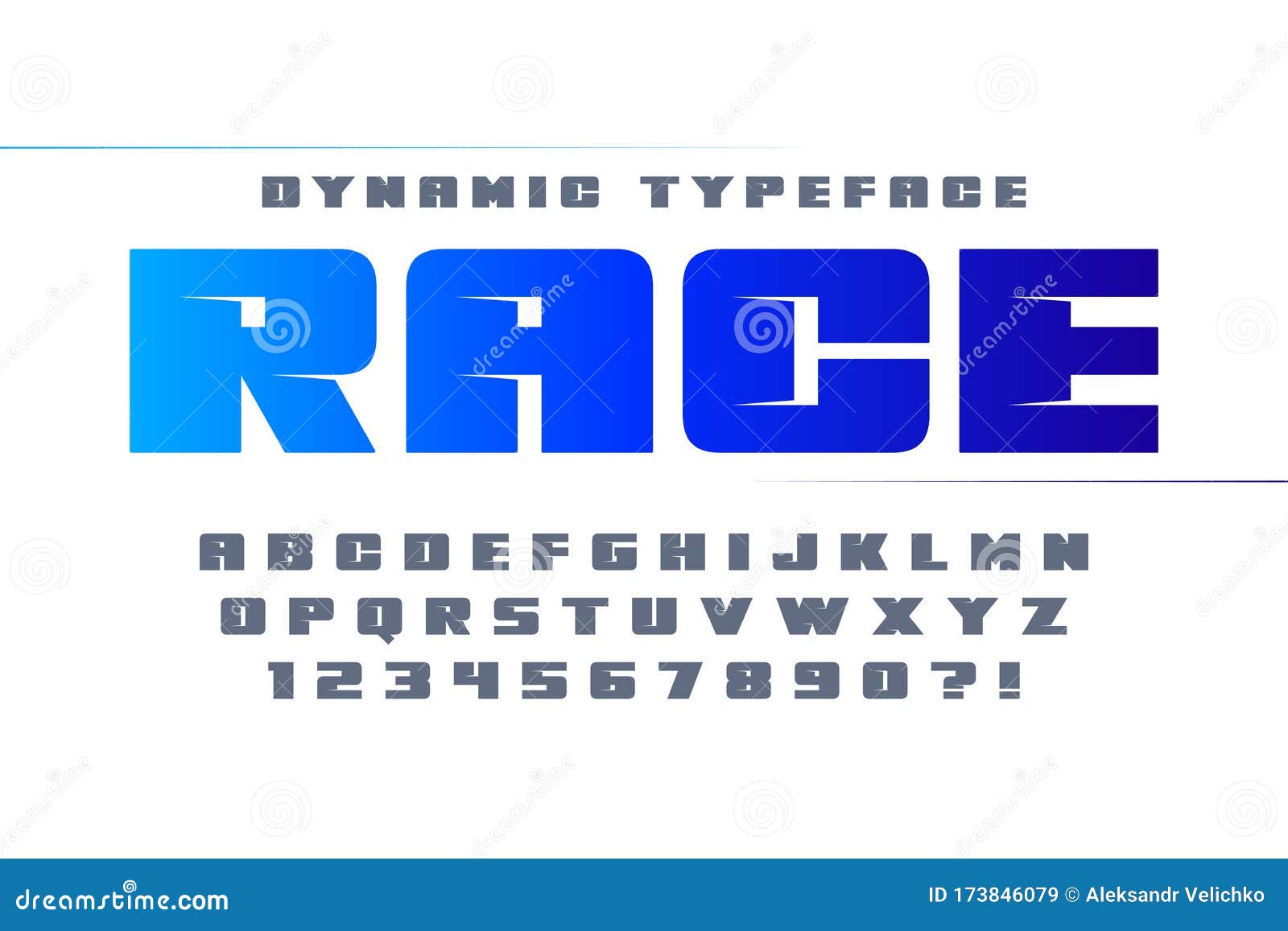 Futuristic Alphabet Design, Typeface, Letters And Numbers Vector ...