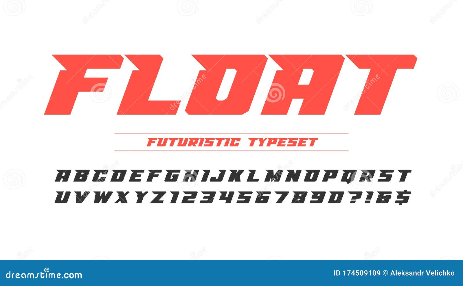 Futuristic Alphabet Font. Thin ABC Letters And Numbers. Vector ...