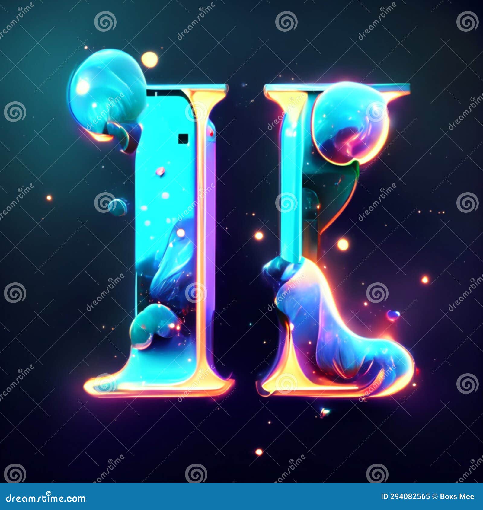 Futuristic Alphabet in Neon Style. Letters I, R, K, L Stock ...