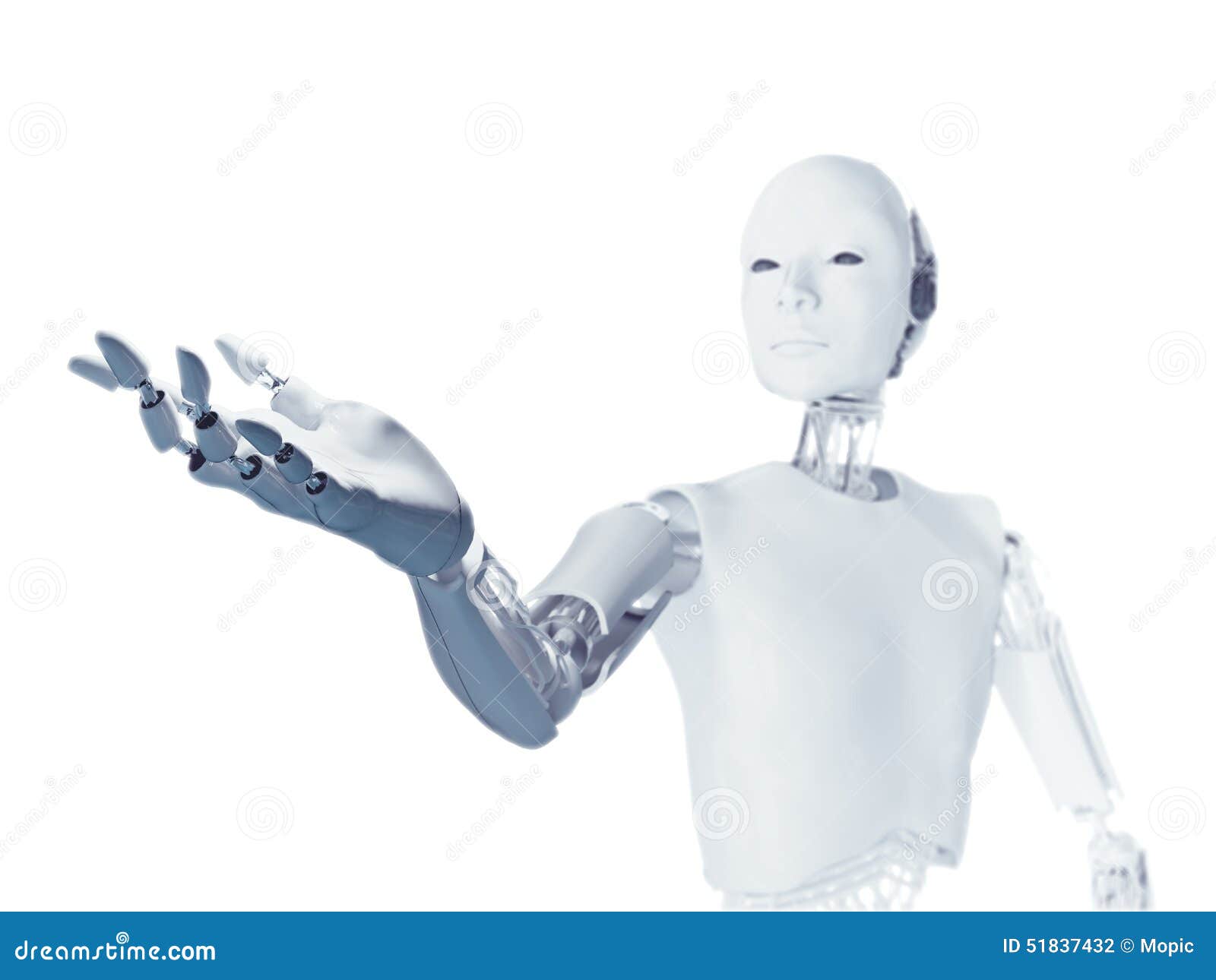 A futuristic android stock photo. Image of gesture, invention - 51837432