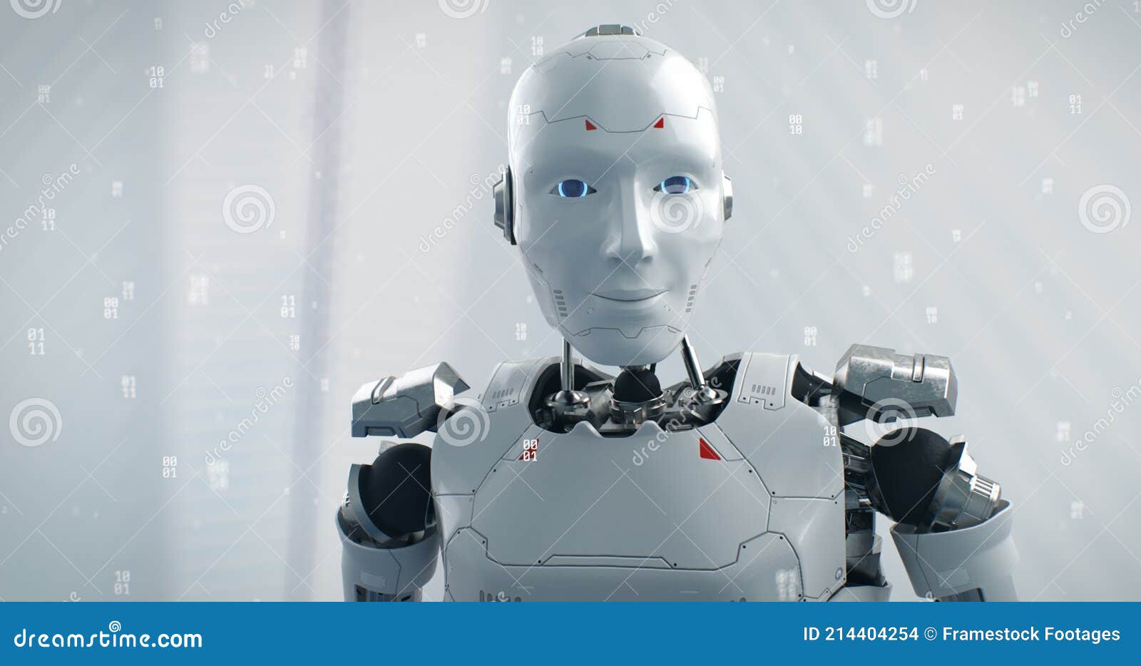 3d Render of Futuristic Android in Modern Room Stock Illustration ...