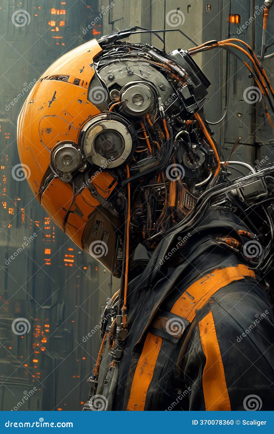 Futuristic Android Soldier In Bulletproof Armor, Military Cyborg Armed ...