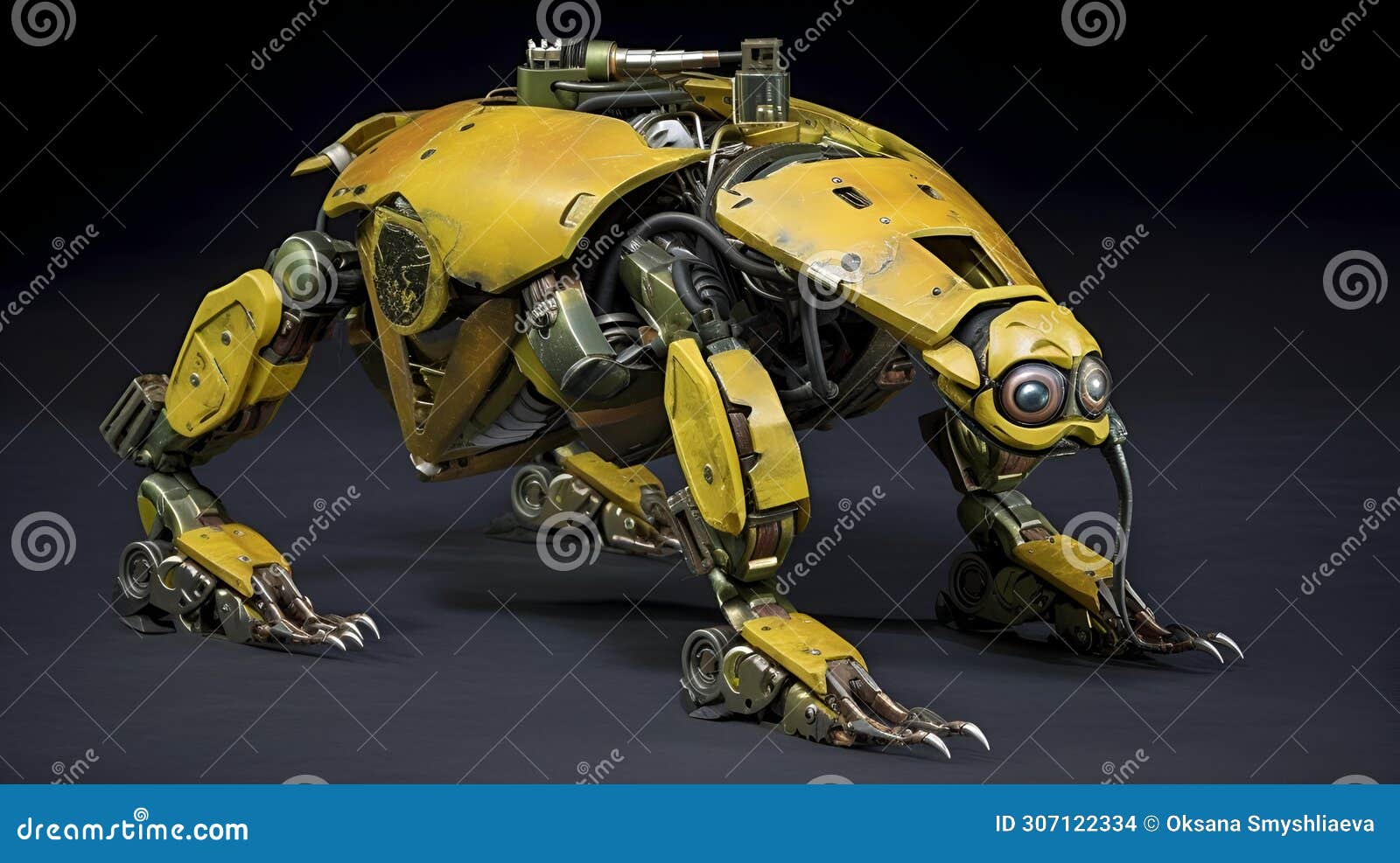 Futuristic Animal Robot. AI Illustration. Stock Photo - Image of ...