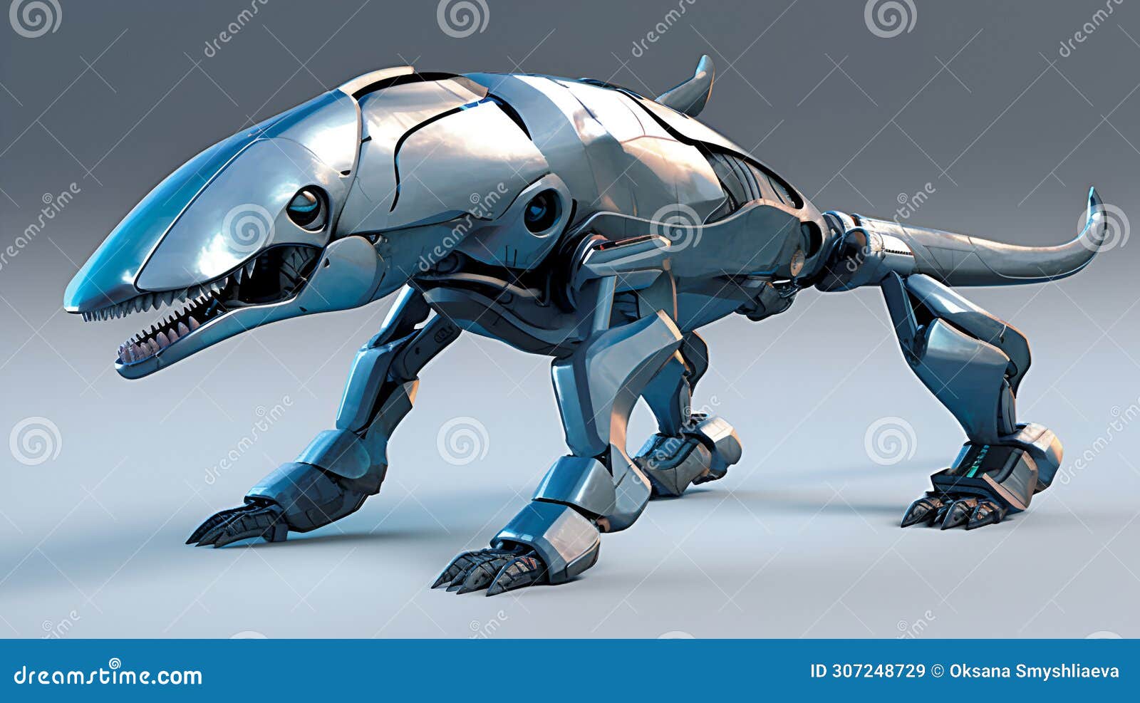 Futuristic Animal Robot. AI Illustration. Stock Image - Image of ...