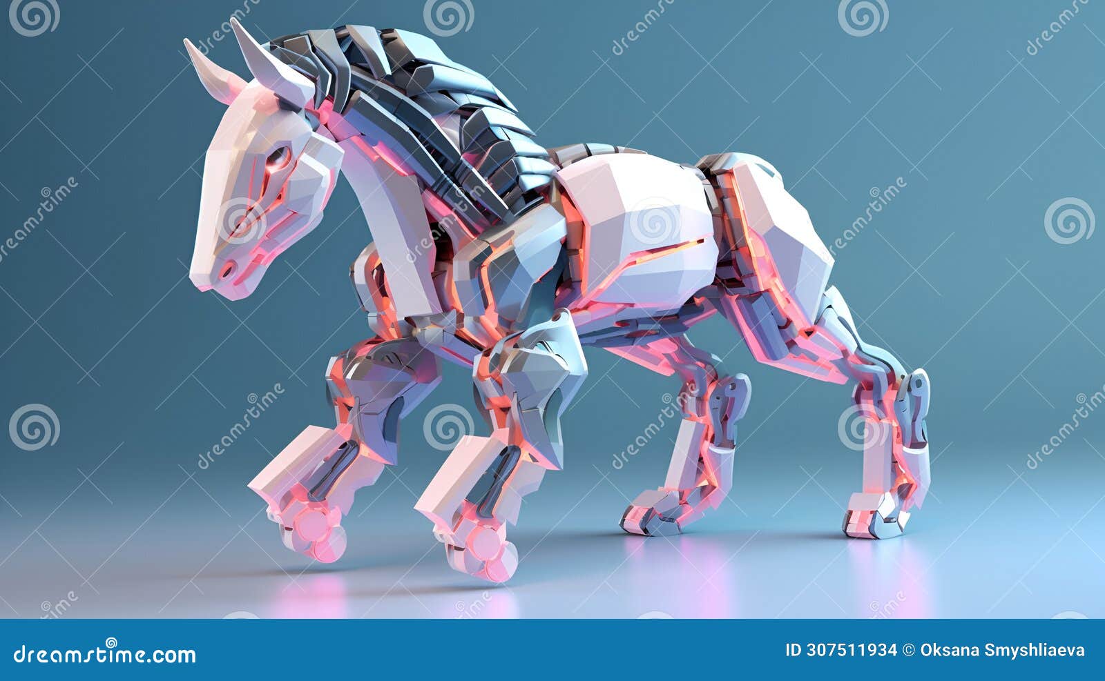 Futuristic Animal Robot. AI Illustration. Stock Photo - Image of ...