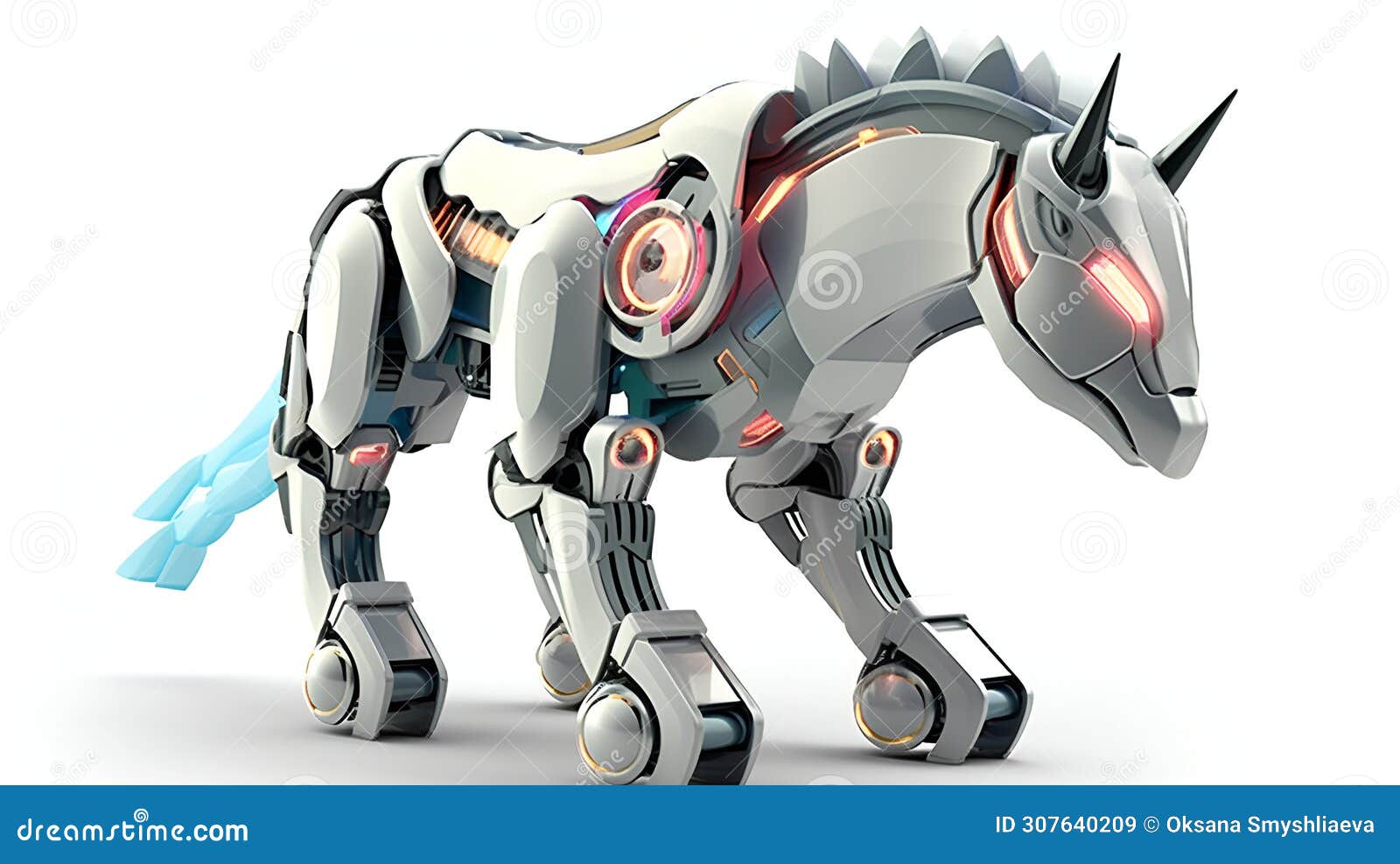 Futuristic Animal Robot. AI Illustration. Stock Image - Image of ...