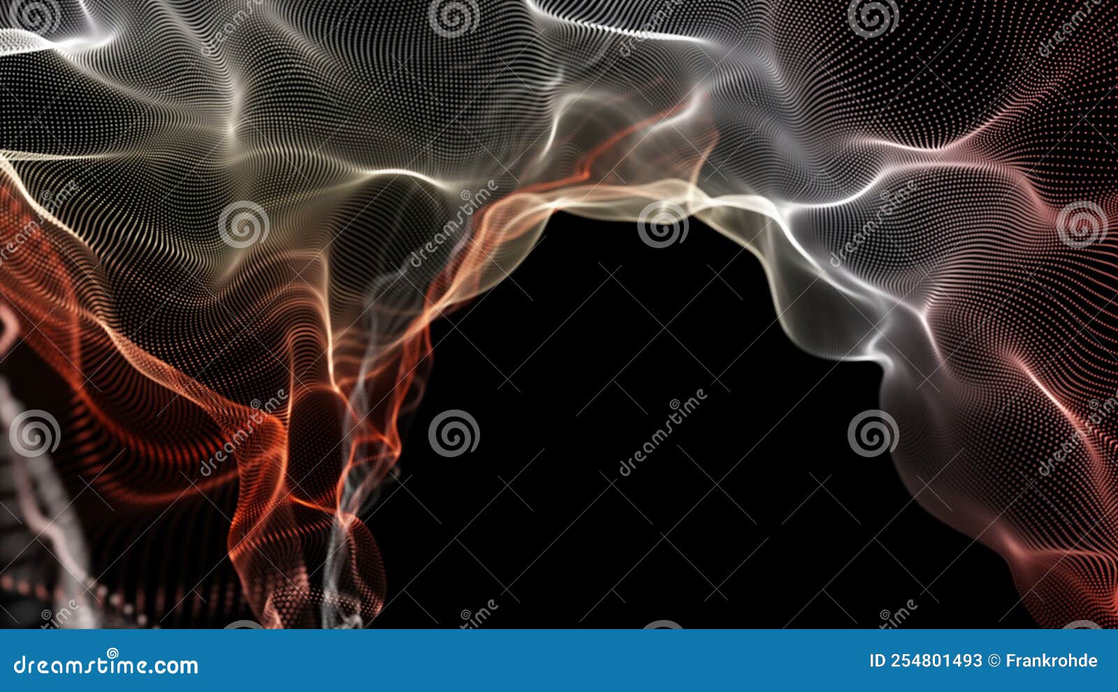 Futuristic Animation with Particle Wave Object in Slow Motion ...