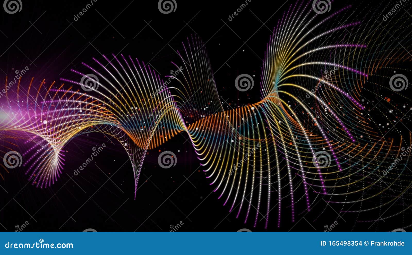 Futuristic Animation with Stripe Object and Glittering Particles in ... Futuristic Animation with Stripe Object and Glittering Particles in ...