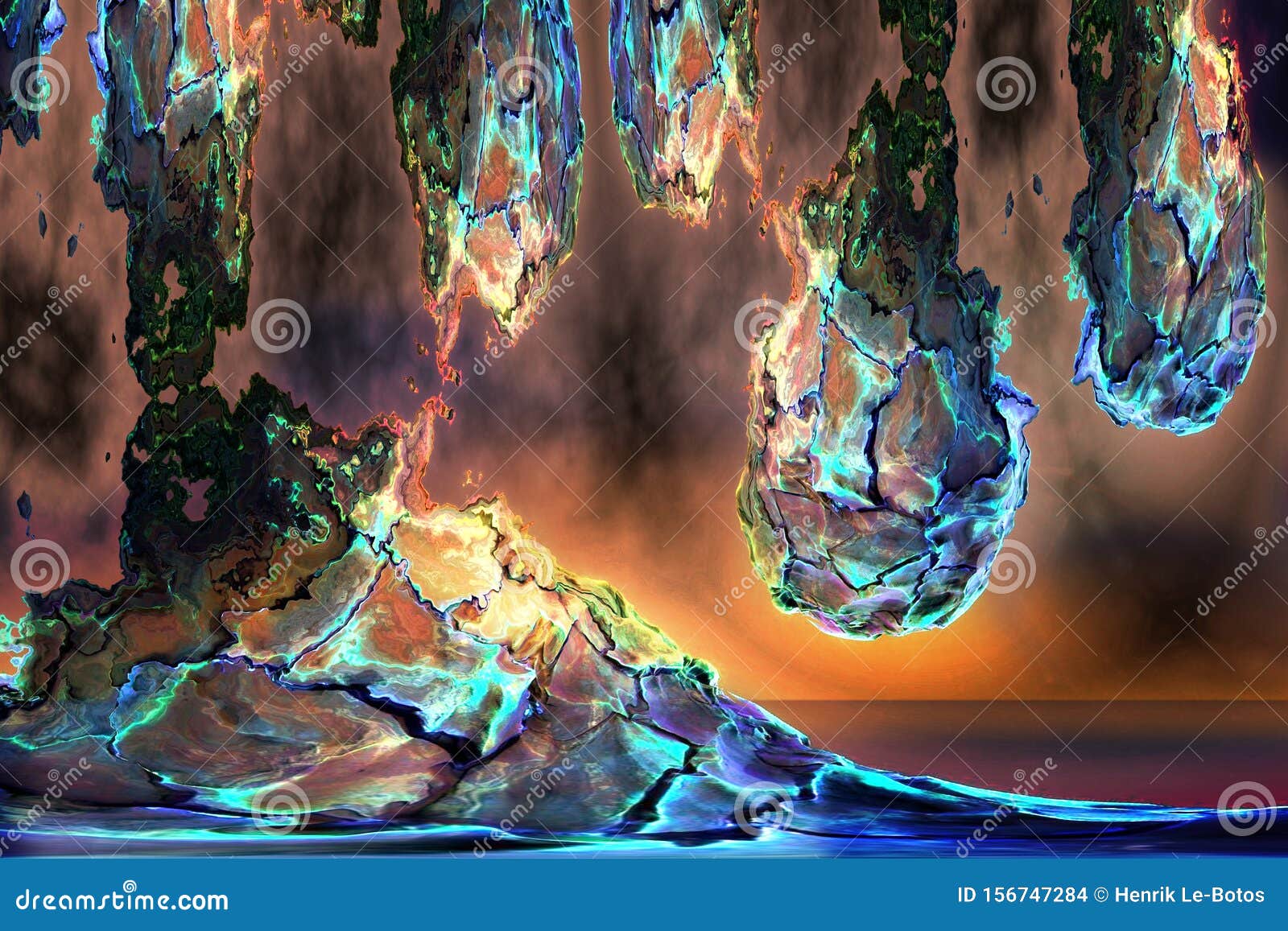 Apocalyptic Landscape Royalty-Free Illustration | CartoonDealer.com ...