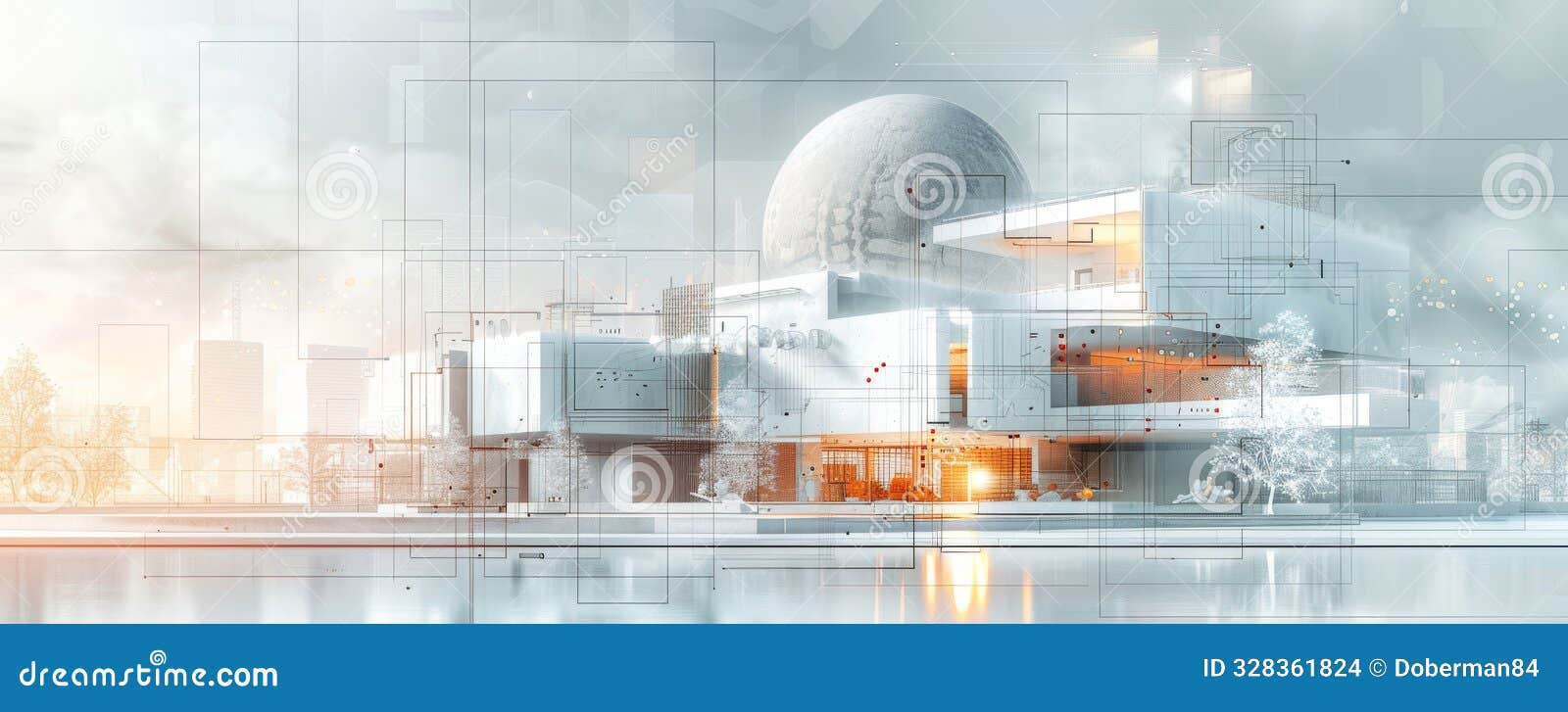 Futuristic Architectural Design with a Minimalist and High-tech Theme ...