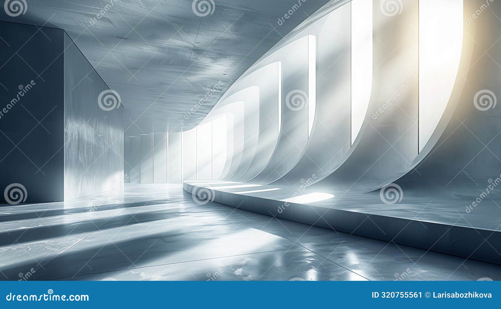 Futuristic Architectural Structure. Modern Empty Space Stock ...
