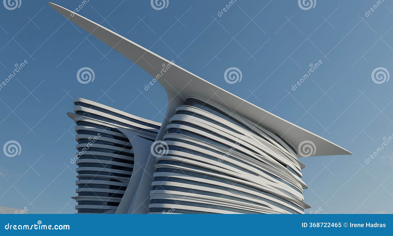 Futuristic Architectural Design With Swimming Pool Royalty-Free Stock ...