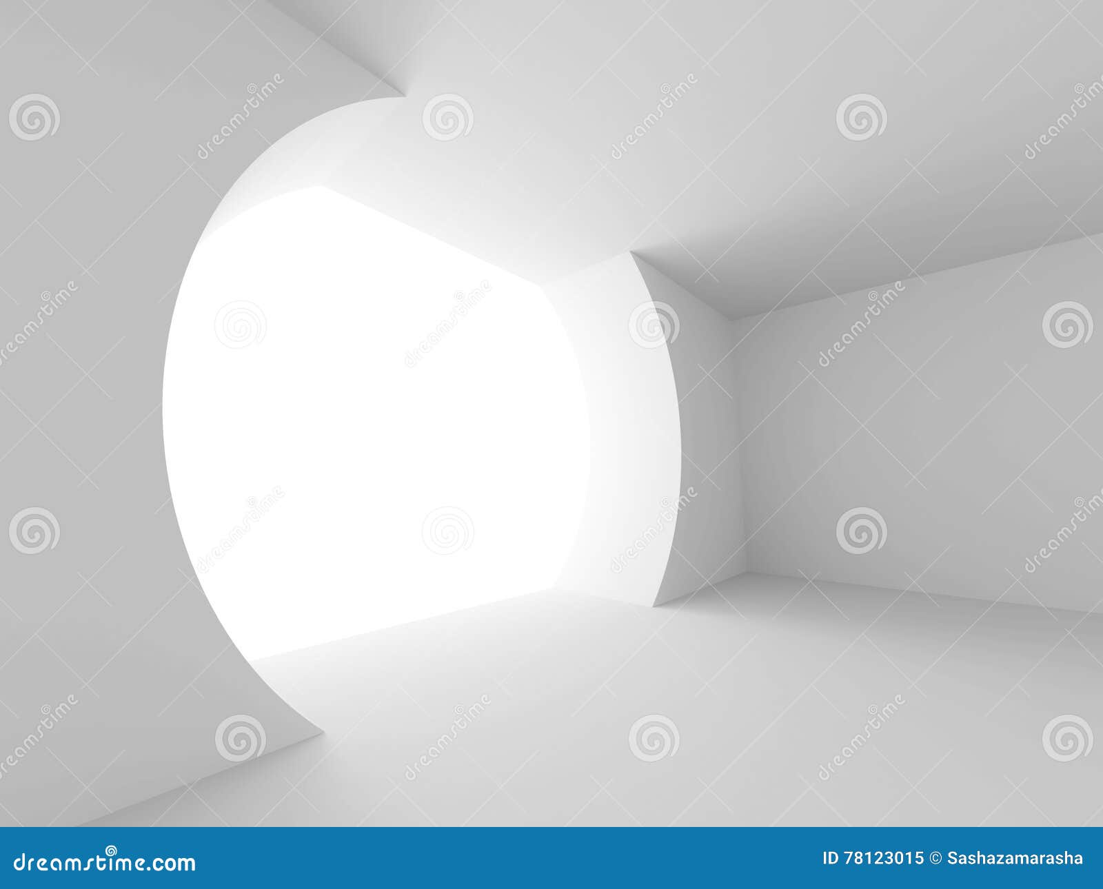 Futuristic Architecture Background. Round Window Stock Illustration ...