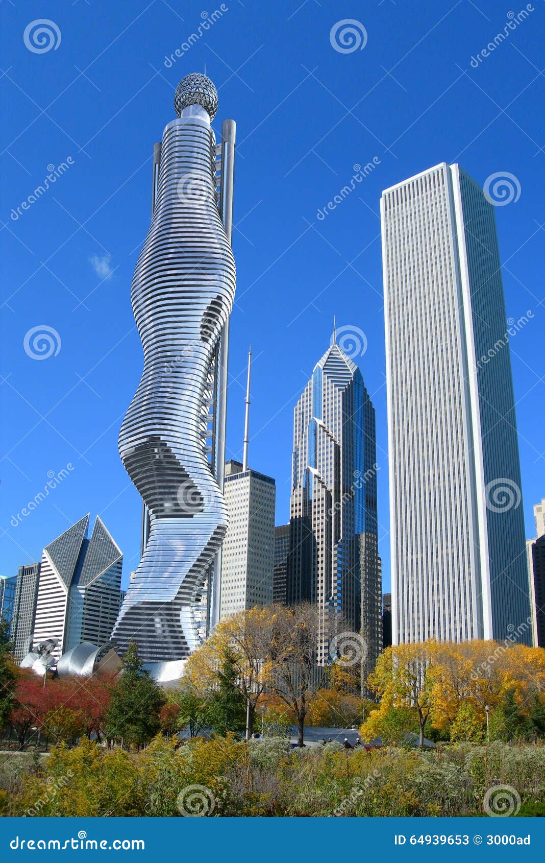 Futuristic Architecture in Chicago Editorial Stock Photo - Image of ...