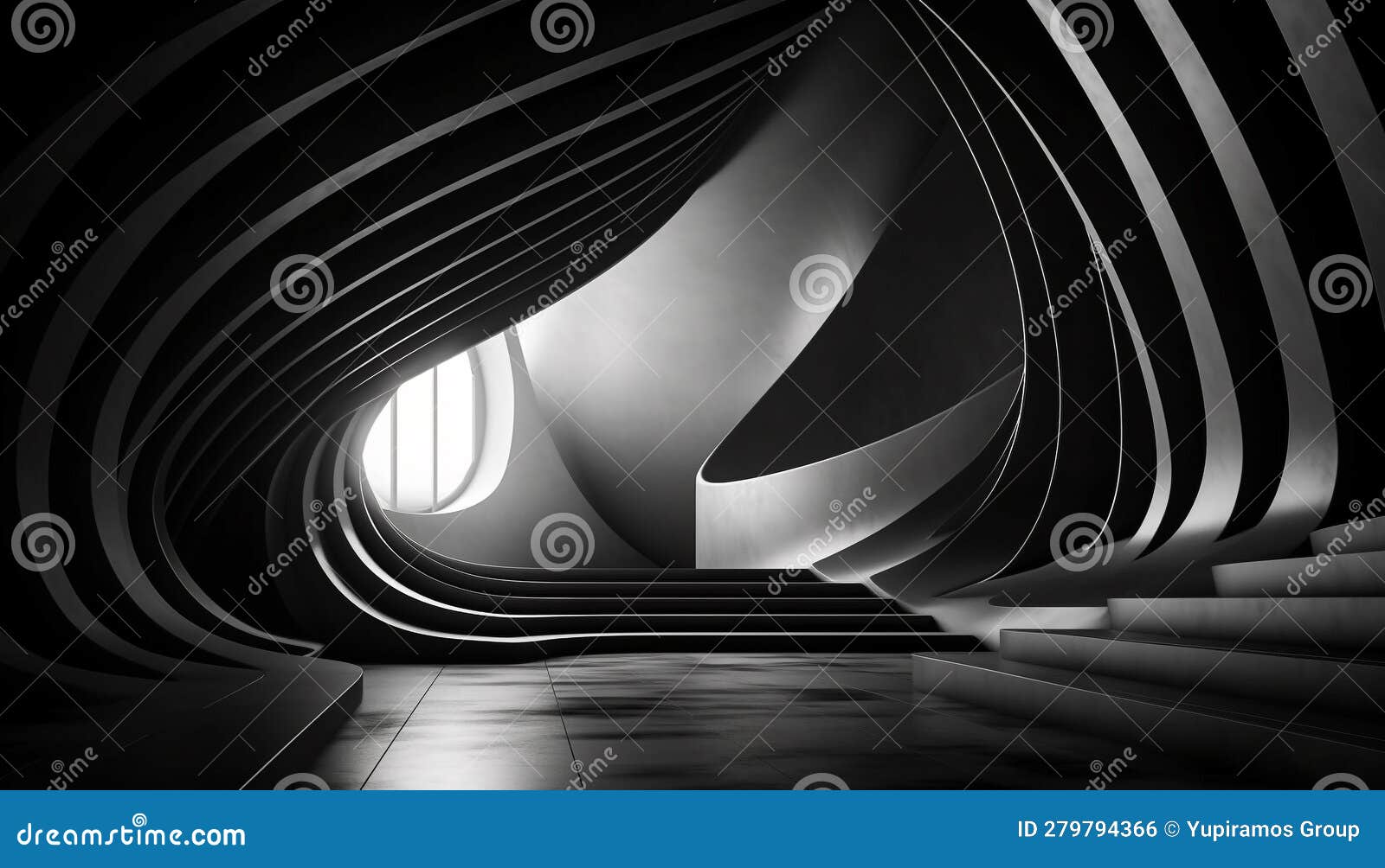 Futuristic Architecture Design with Modern Geometric Shapes and ...