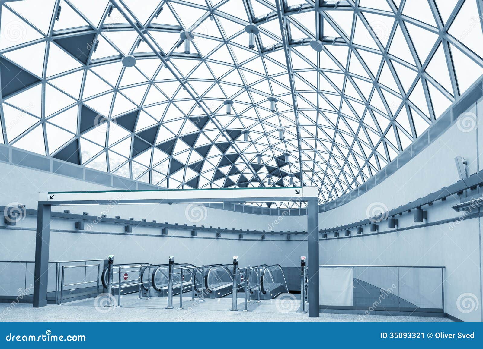 Futuristic Architecture with Large Windows Stock Image - Image of ...