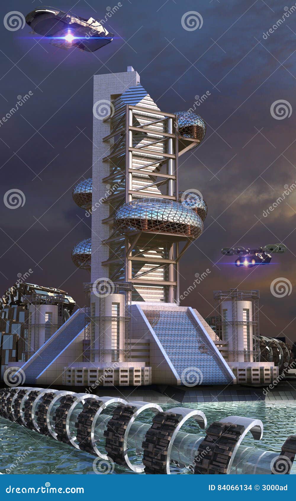 Futuristic Architecture With Ovoid Structures Stock Photography ...