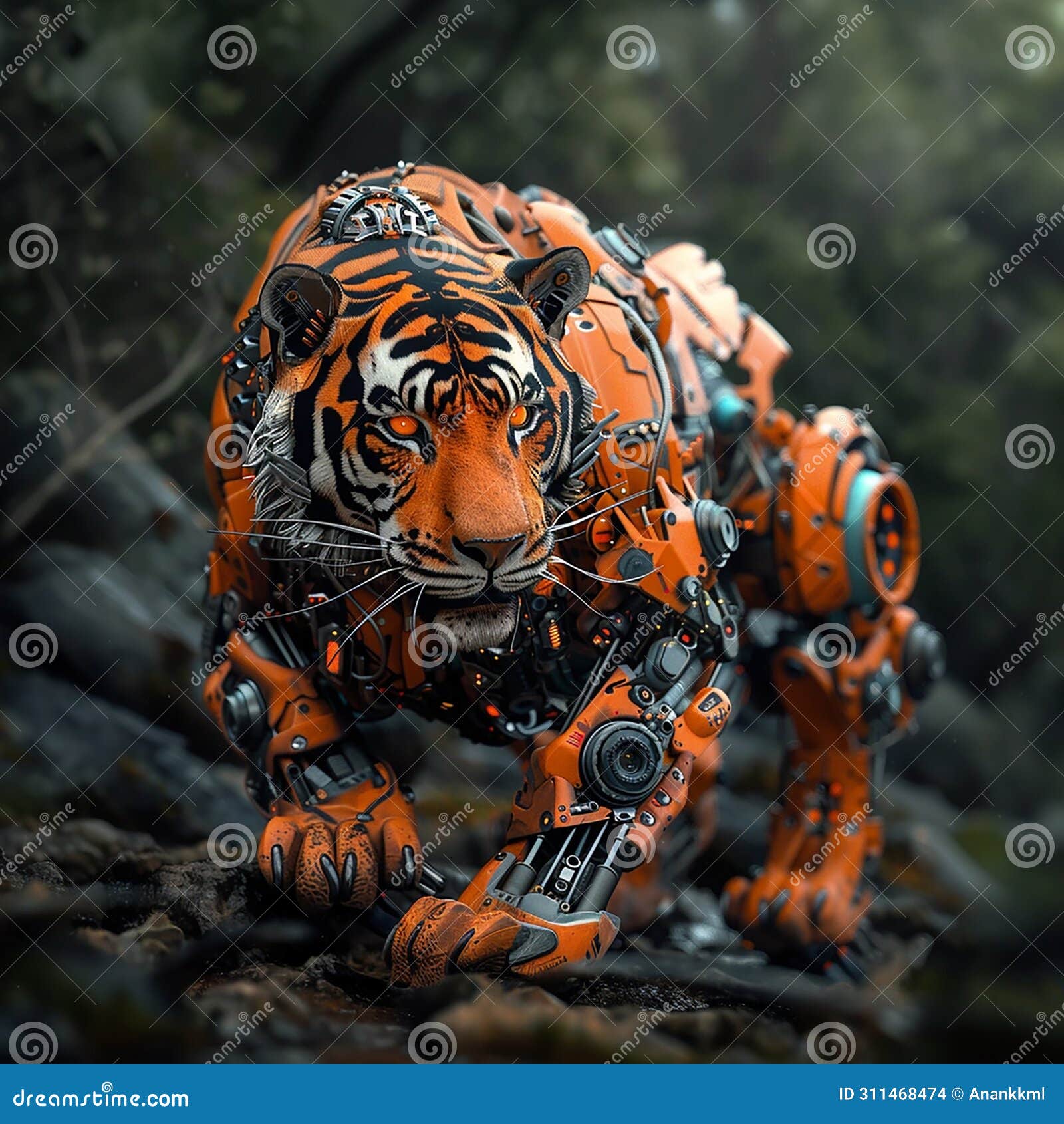 Tiger In Robotics Suit: Hyper-detailed Renderings In Jasmine Becket ...