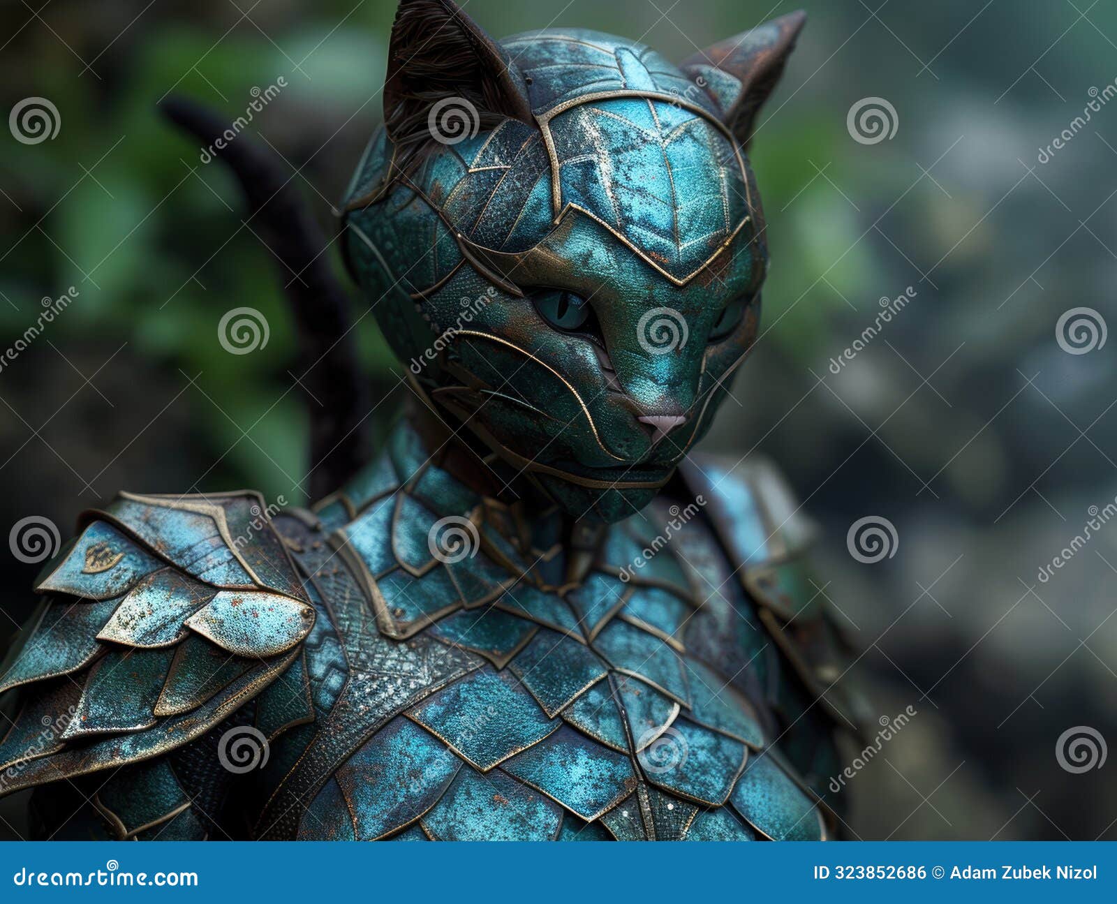 Futuristic Armored Cat Warrior Royalty-Free Stock Image | CartoonDealer ...