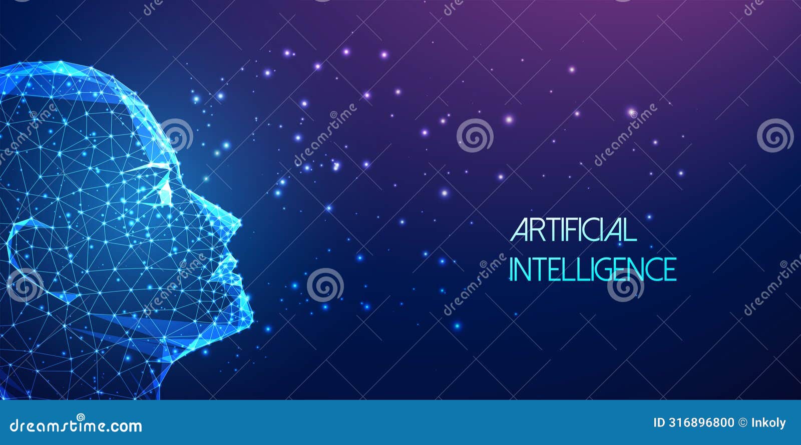 Futuristic Artificial Intelligence AI, Robotics, Cyberspace Concept ...