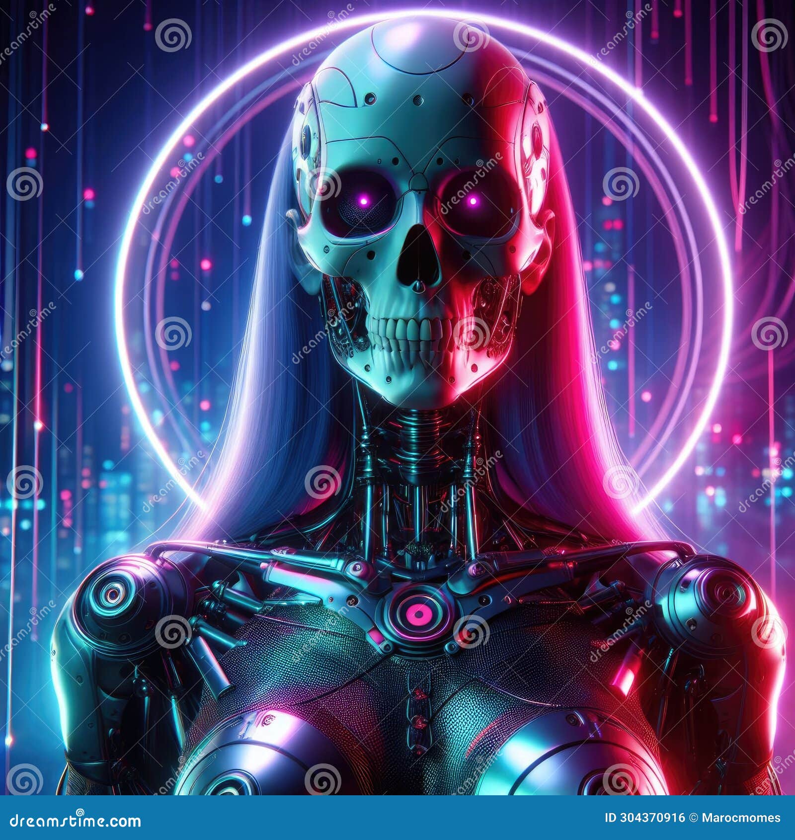 Futuristic Artificial Intelligence, Cyborg Bionic Human Robotic ...