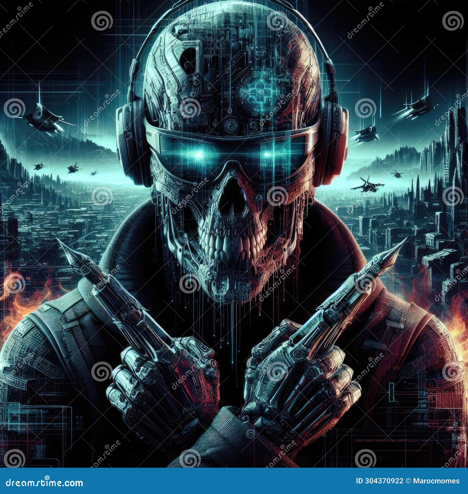 Futuristic Artificial Intelligence, Cyborg Bionic Human Robotic ...