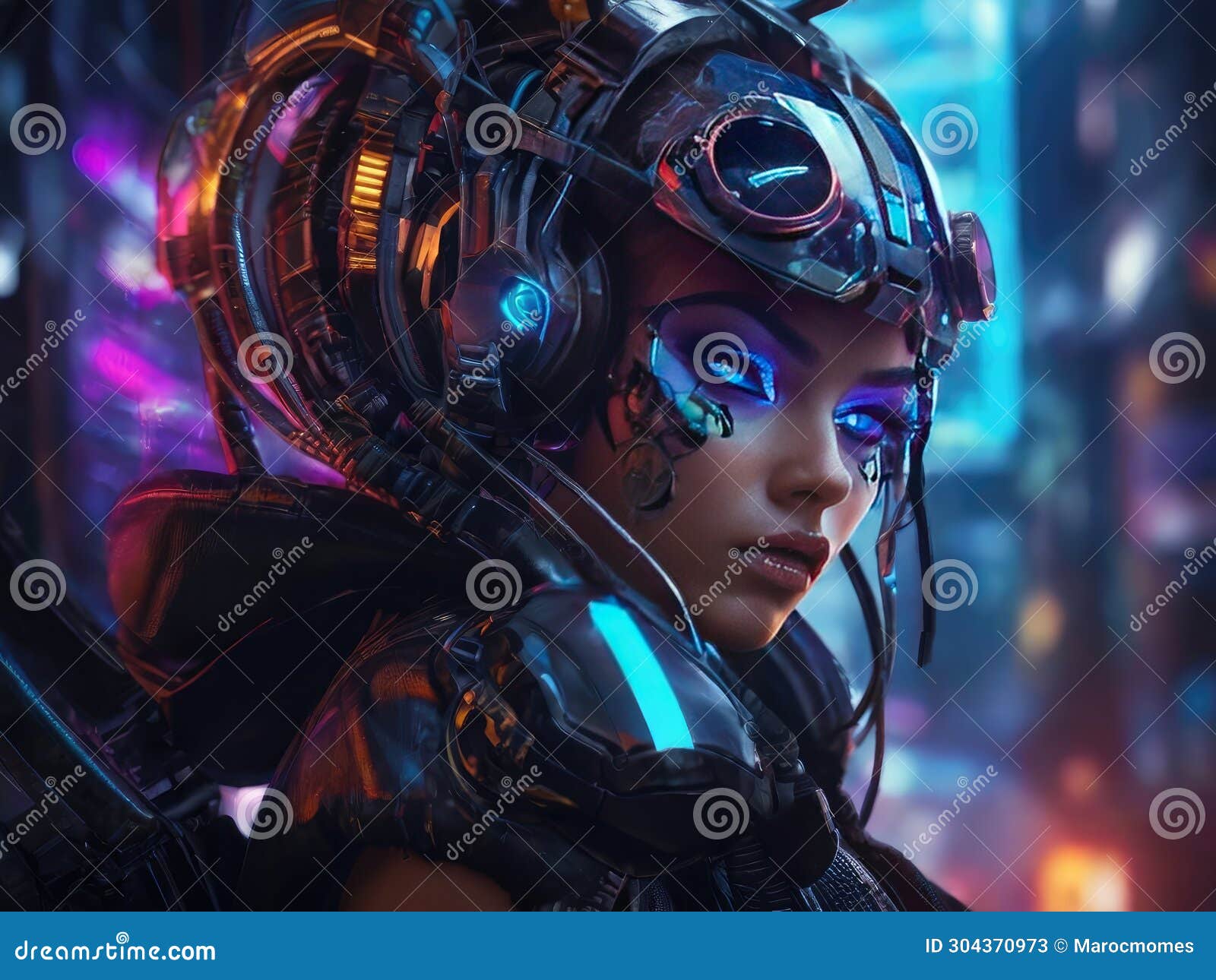 Futuristic Artificial Intelligence, Cyborg Bionic Human Robotic ...