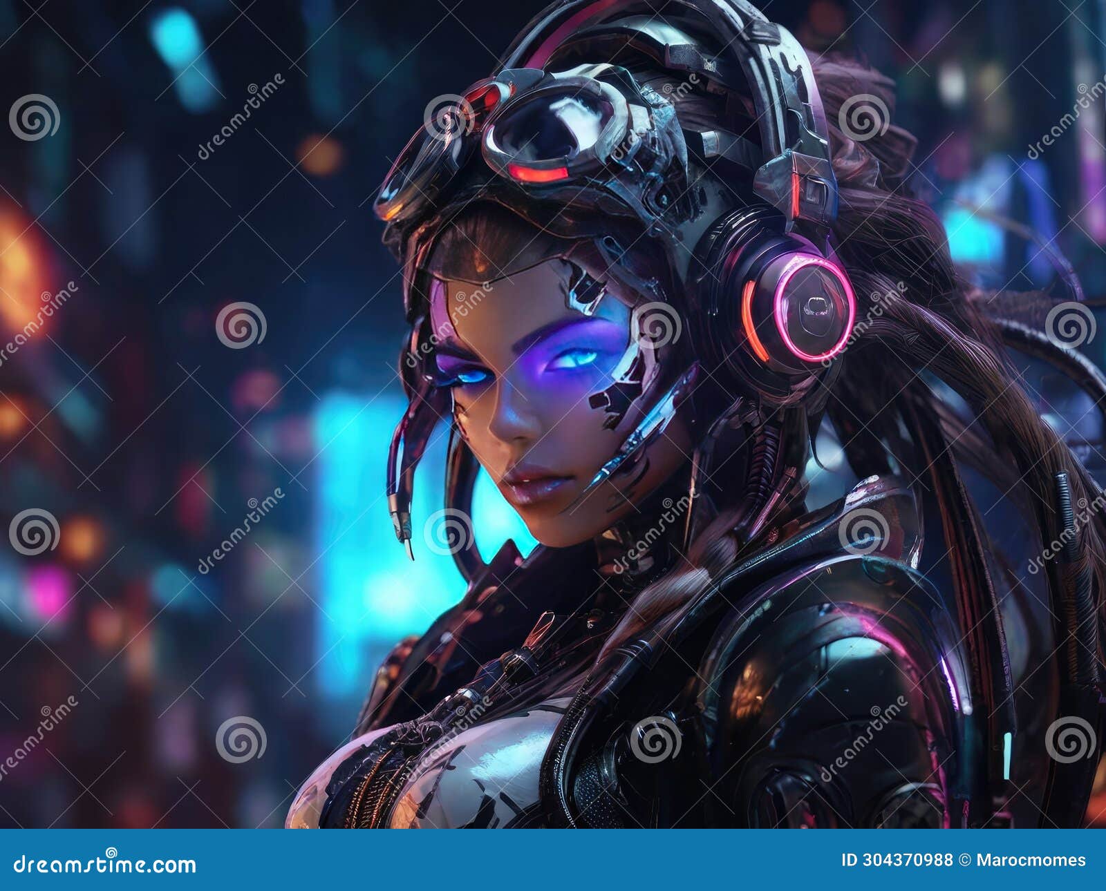 Futuristic Artificial Intelligence, Cyborg Bionic Human Robotic ...