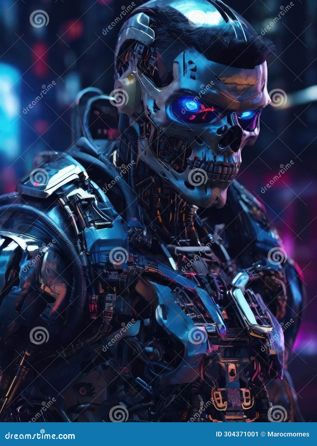 Futuristic Artificial Intelligence, Cyborg Bionic Human Robotic ...