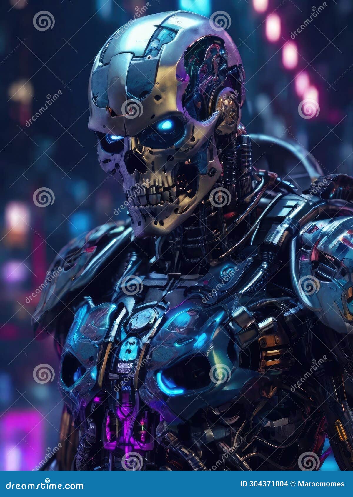 Futuristic Artificial Intelligence, Cyborg Bionic Human Robotic ...