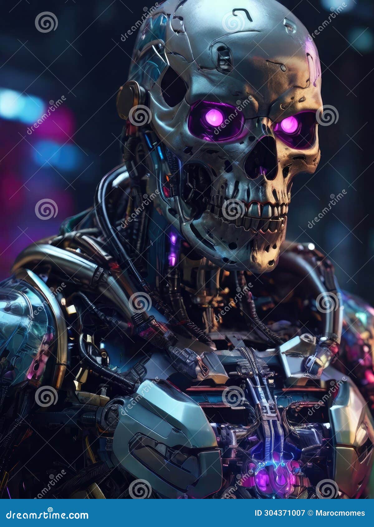 Futuristic Artificial Intelligence, Cyborg Bionic Human Robotic ...